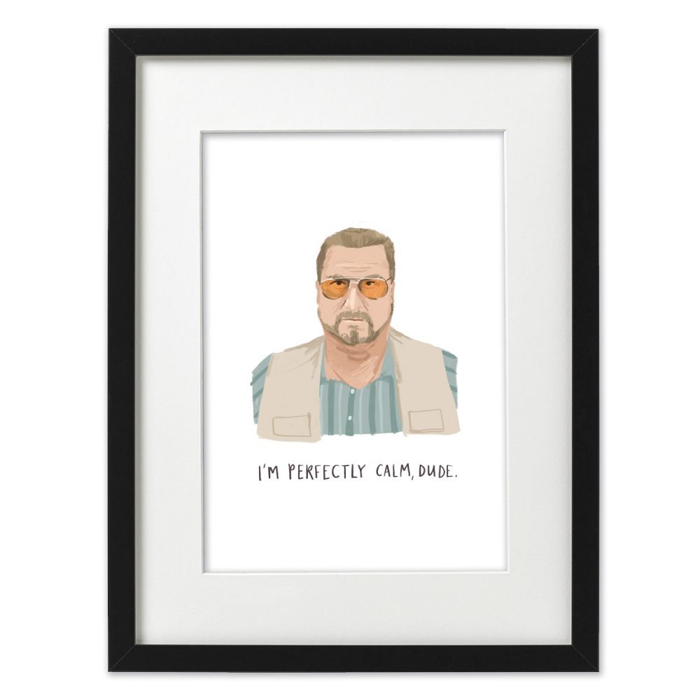 A5 Walter Sobchak (Big Lebowski) Print (unframed) - Middle Mouse Shop