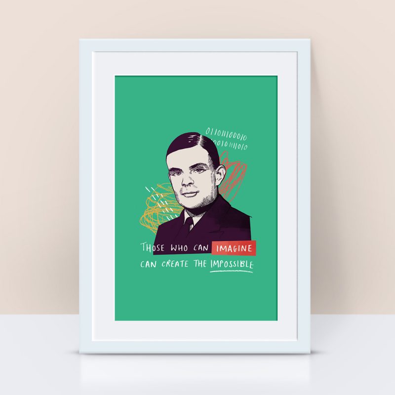 Alan Turing A4 Print (unframed) - Middle Mouse Shop