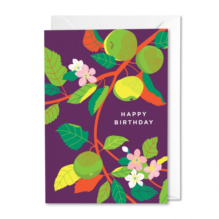 Apple Birthday card with recipe – Middle Mouse Shop